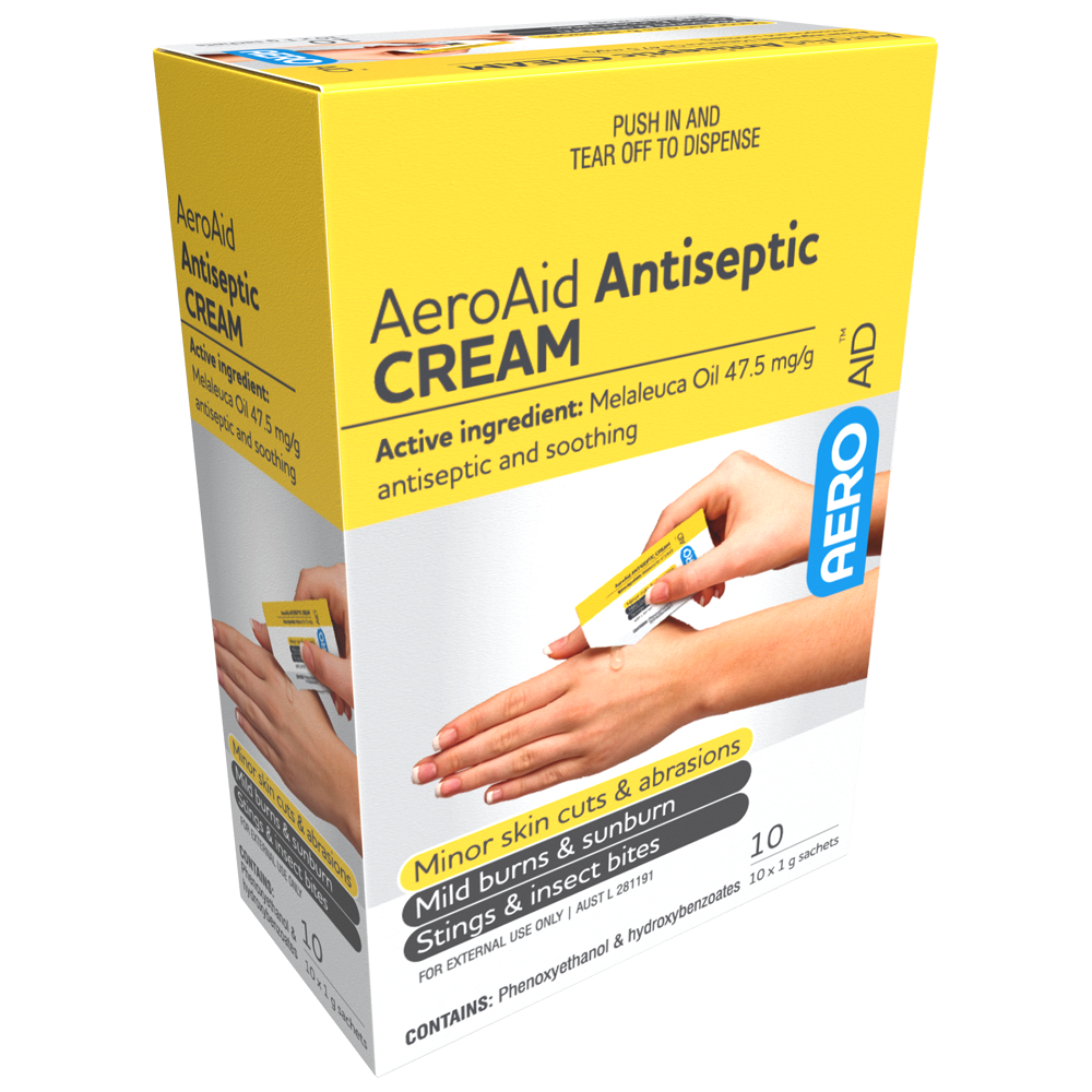 AEROAID Antiseptic Cream Sachet 1g 10 Pack – AGI MedKit