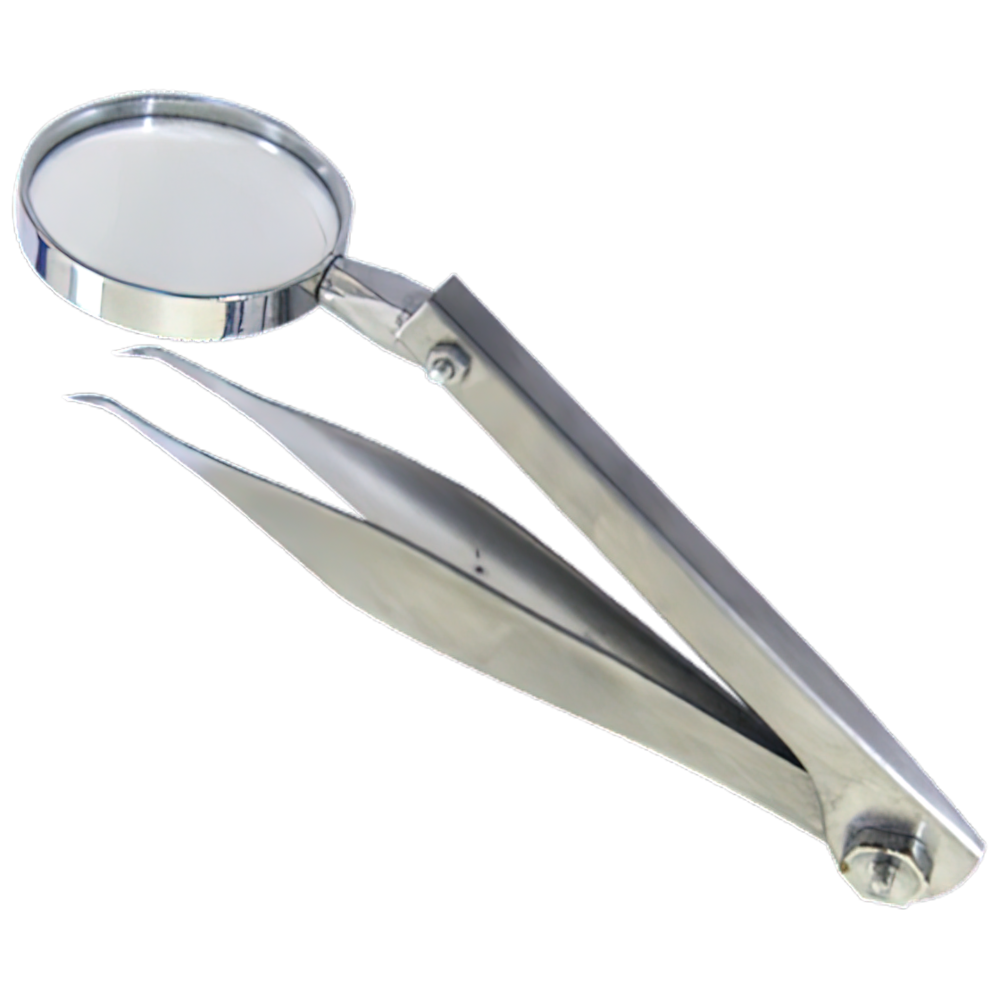 AEROINSTRUMENTS Stainless Steel Magnifying Glass Forceps 11cm 10 Pack ...