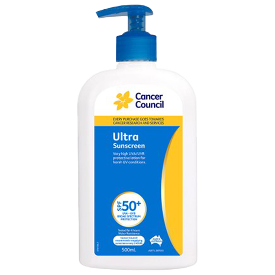 CANCER COUNCIL SPF50+ Ultra Sunscreen Pump 500mL 12 Pack – AGI MedKit