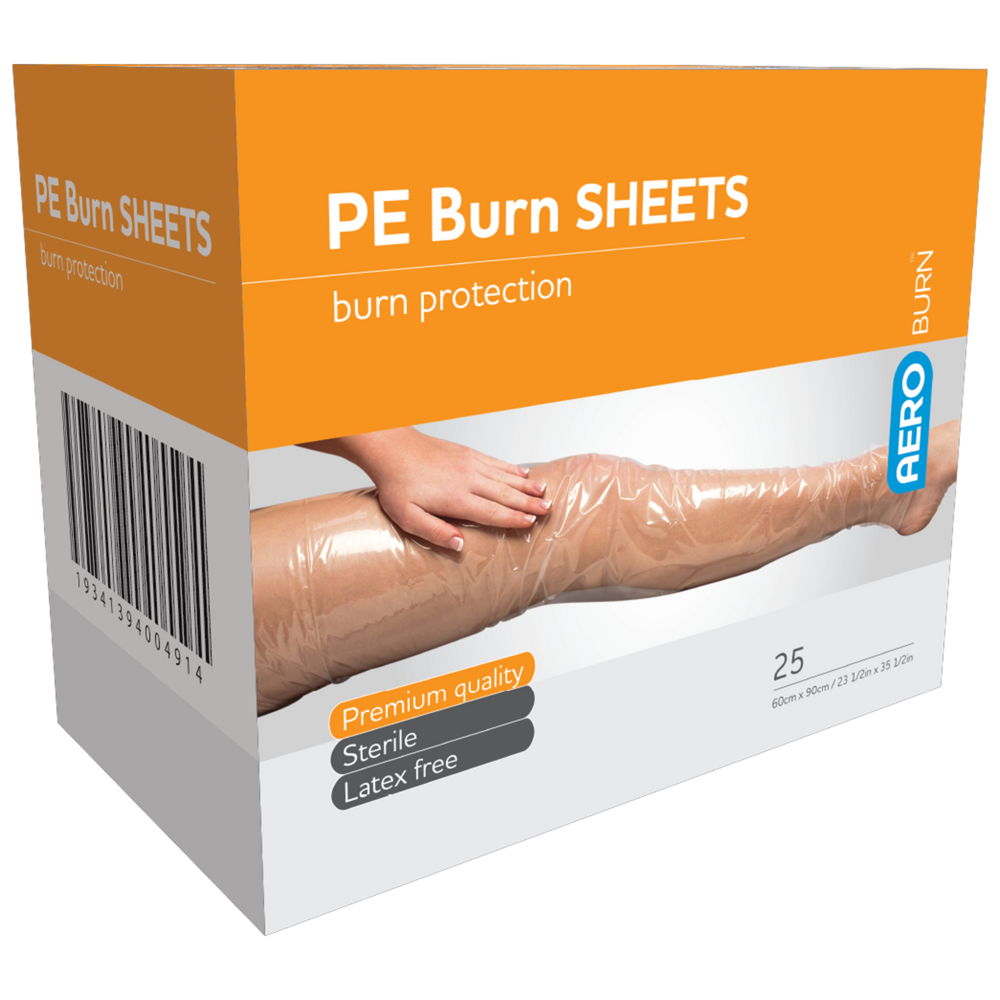 AEROBURN Polyethylene Burn Sheet 60 x 90cm Box of 25 – AGI MedKit